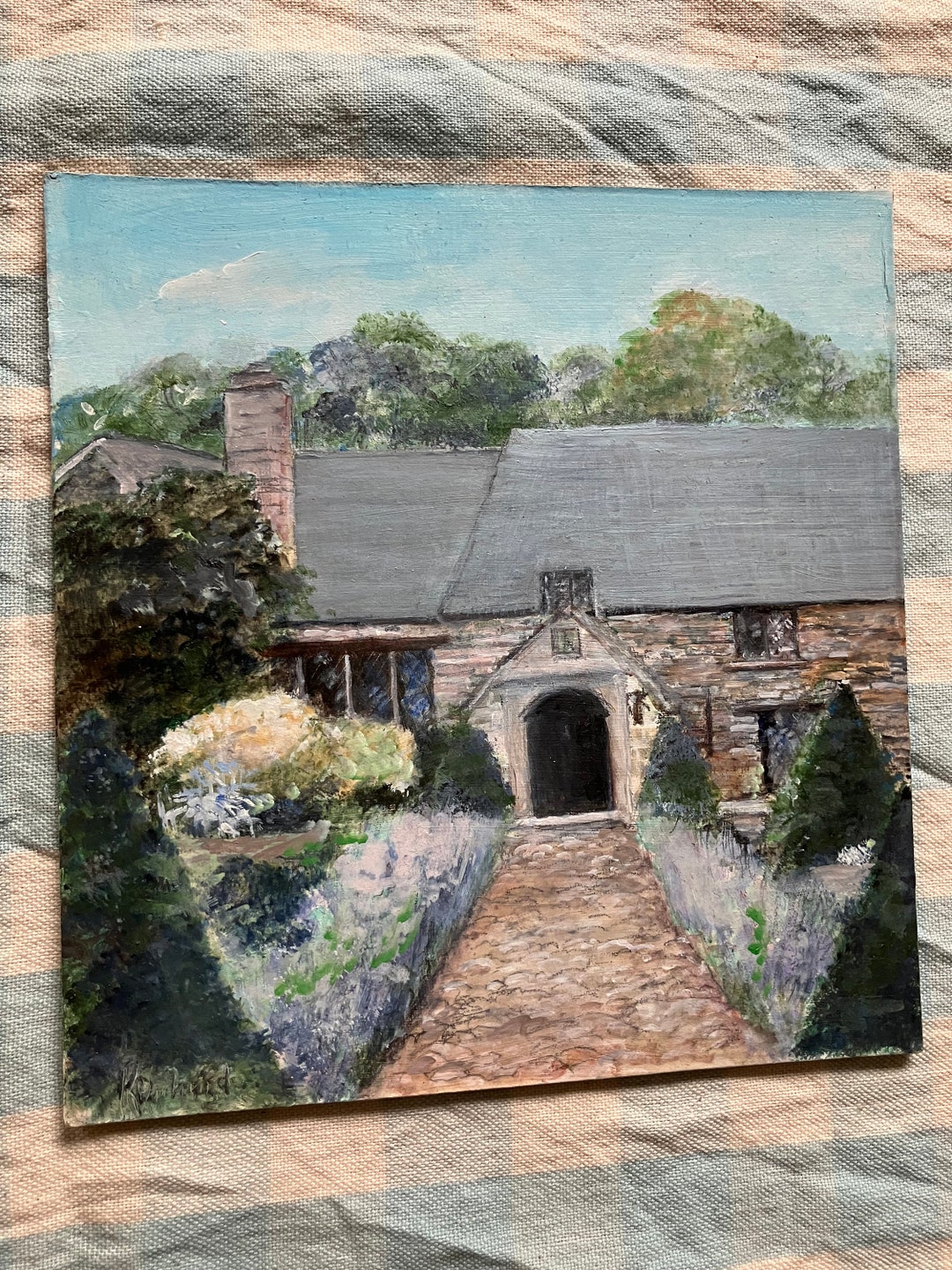 An Oil Painting, Cornwall, Vintage, Penfound Manor Nr Bude - Etsy
