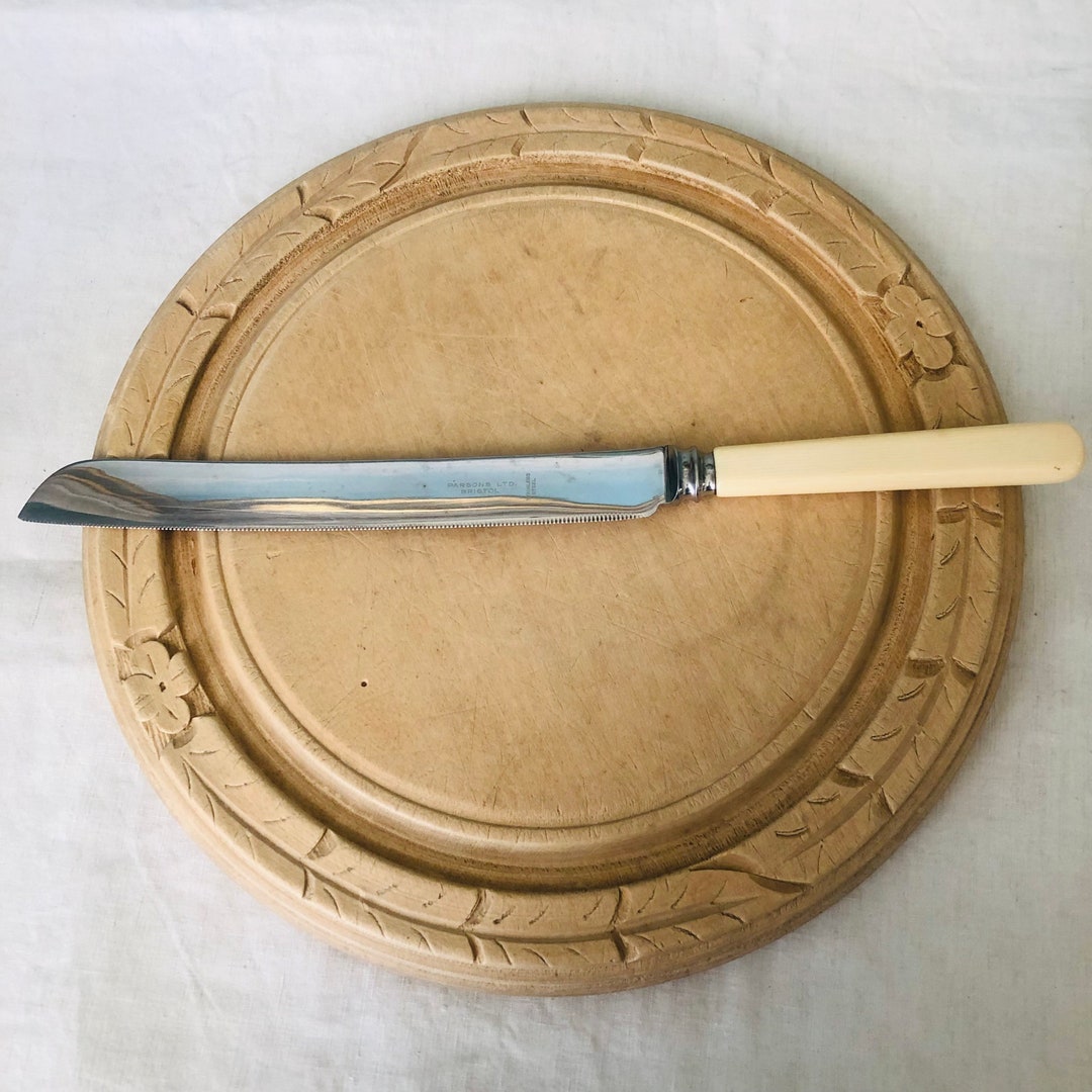 A Vintage Breadknife Cream Faux Bone Handle Stainless Steel - Etsy