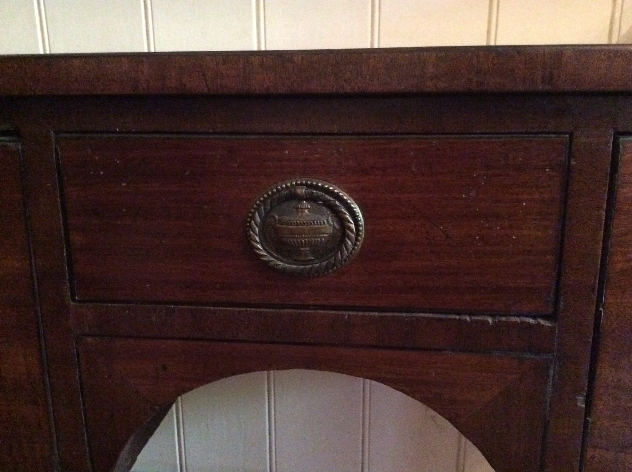 A Georgian Sideboard/dressing Table. 19th Century Mahogany. 3 Drawers ...