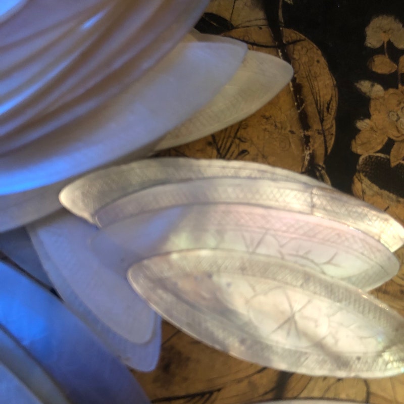 Antique Mother of Pearl Chinese Counters - Etsy UK