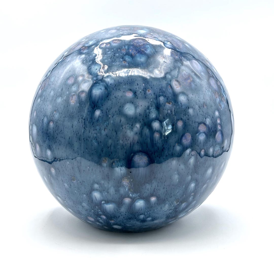 Blue Twilight Gazing Ball, Garden Orb, Yard Art Sphere - Etsy