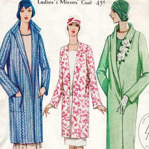 Vintage Sewing Pattern 1920s 20s Reproduction Flapper Day or - Etsy