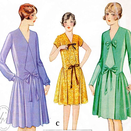 Vintage Sewing Pattern 1920s 20s Evening Cocktail Dress - Etsy