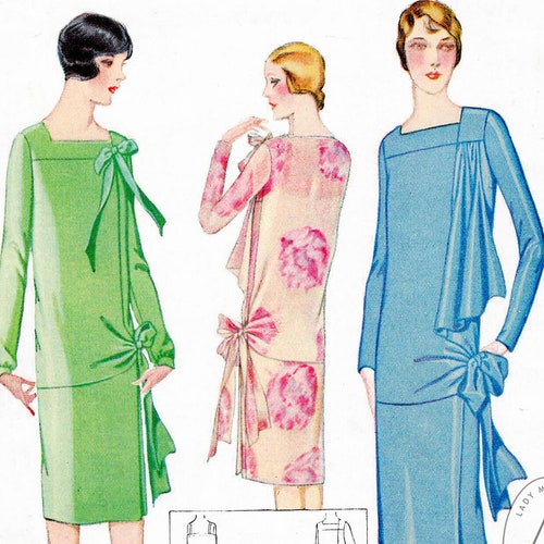 Vintage Sewing Pattern 1920s 20s Dress Pattern 3 Styles // - Etsy