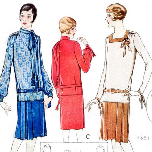 1920s 20s Dress Pattern 3 Styles / Vintage Sewing Pattern - Etsy