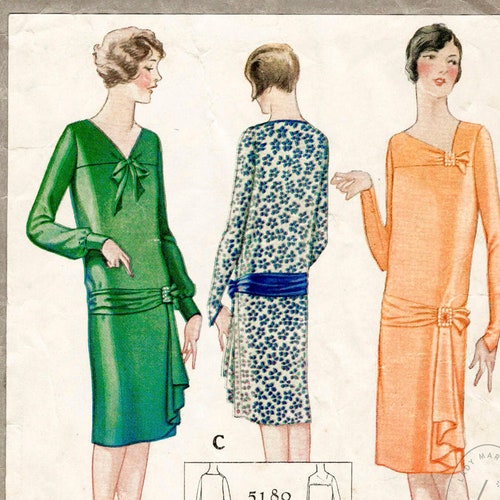 1920s 20s Vintage Sewing Pattern Reproduction Flapper Blouse - Etsy