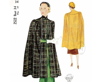 High Collar Cape Pattern - Etsy