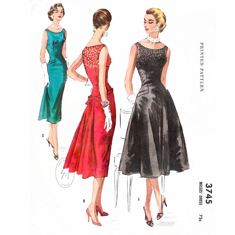 1950s Dress Pattern - Etsy