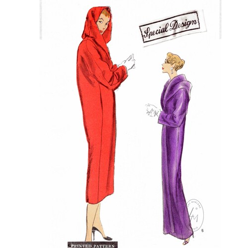 Vintage Sewing Pattern 1950s 50s Opera Coat in 2 Lengths / - Etsy