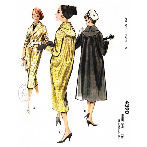 Vintage Sewing Pattern 1950s 50s Opera Coat in 2 Lengths / - Etsy