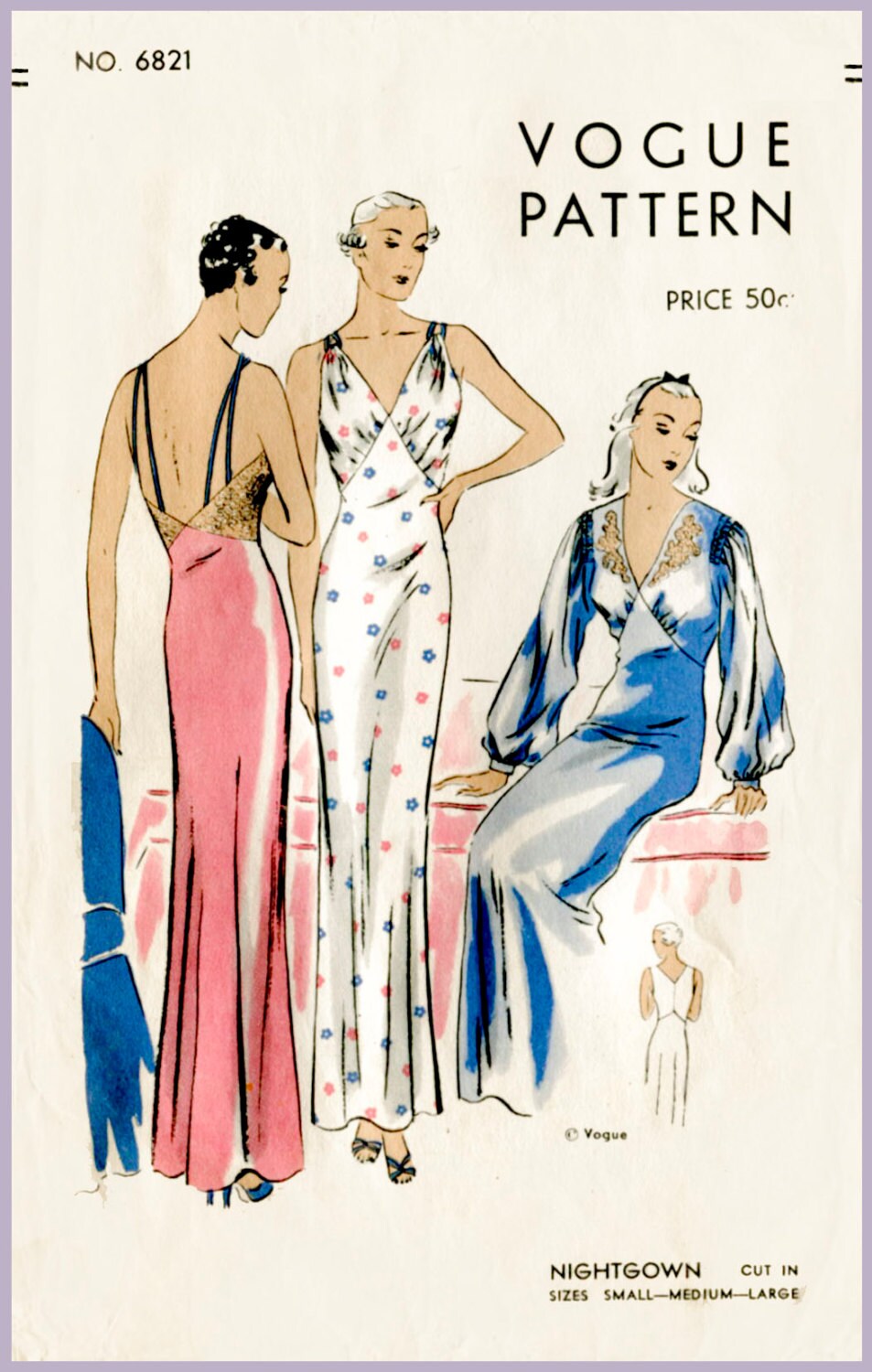 30s 1930s women's vintage lingerie sewing pattern art deco | Etsy