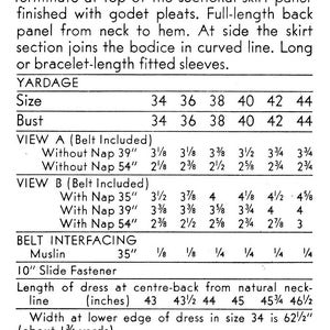 1940 Vintage Sewing Pattern 1940s 40s Dress Pattern Film Noir Godet ...