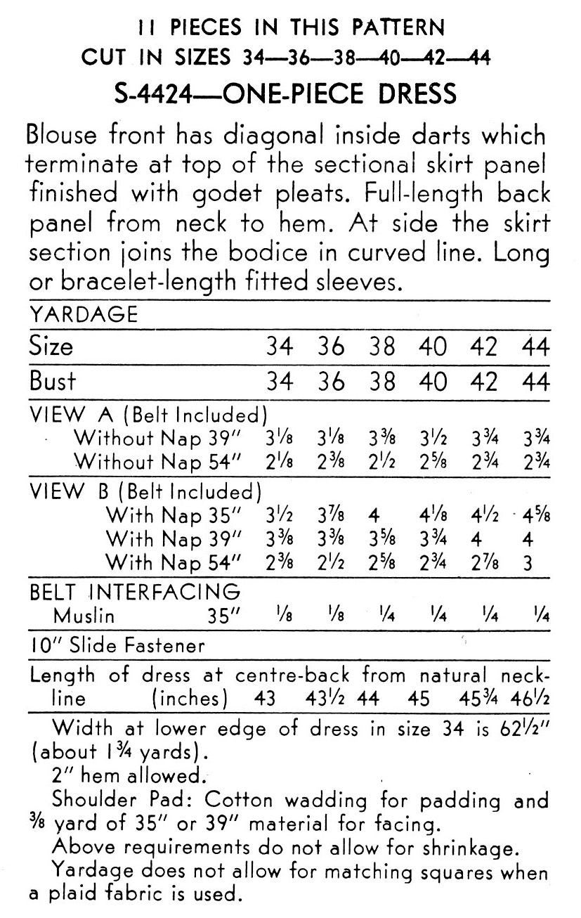 1940 Vintage Sewing Pattern 1940s 40s Dress Pattern Film Noir - Etsy