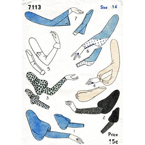 1930s Vintage Sewing Pattern Reproduction 30s Dress Sleeves Etsy