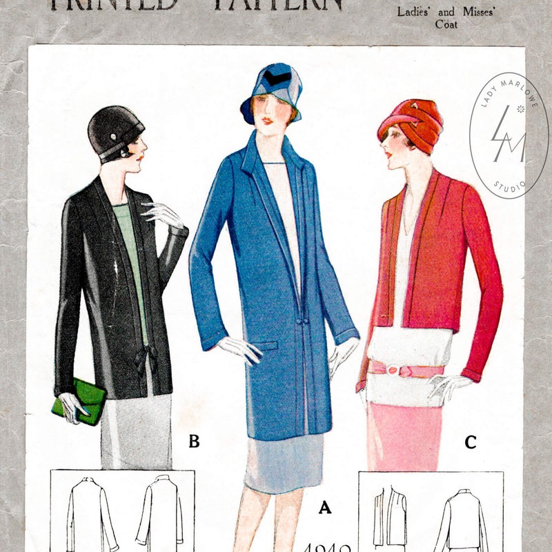 1920s Coat Pattern - Etsy