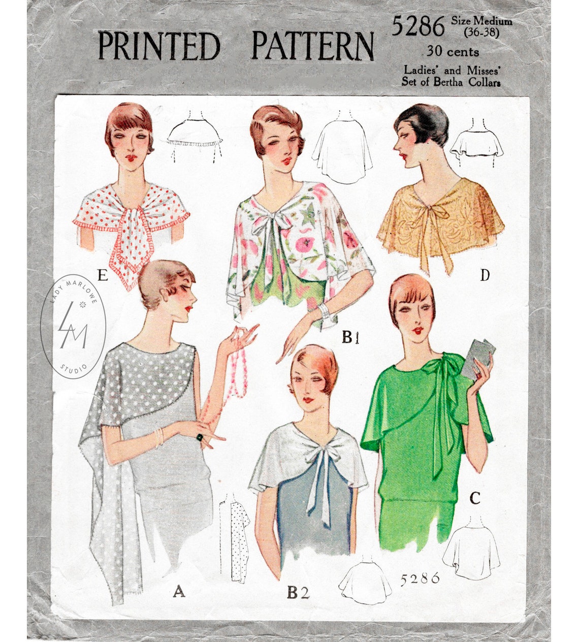 1920s 20s Vintage Sewing Pattern Reproduction // Set of | Etsy