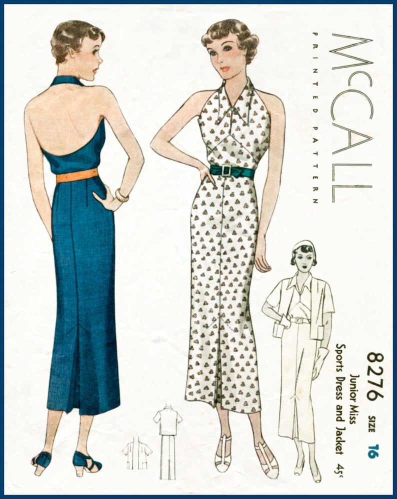 30s 1930s Reproduction Vintage Women's Sewing Pattern - Etsy
