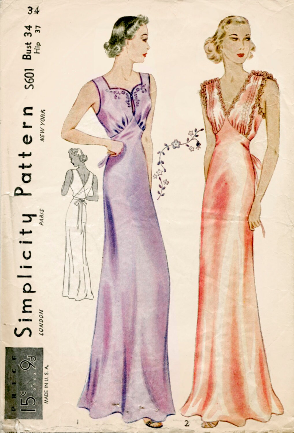 Vintage Sewing Pattern 1930s 30s Vintage Lingerie Sewing Etsy