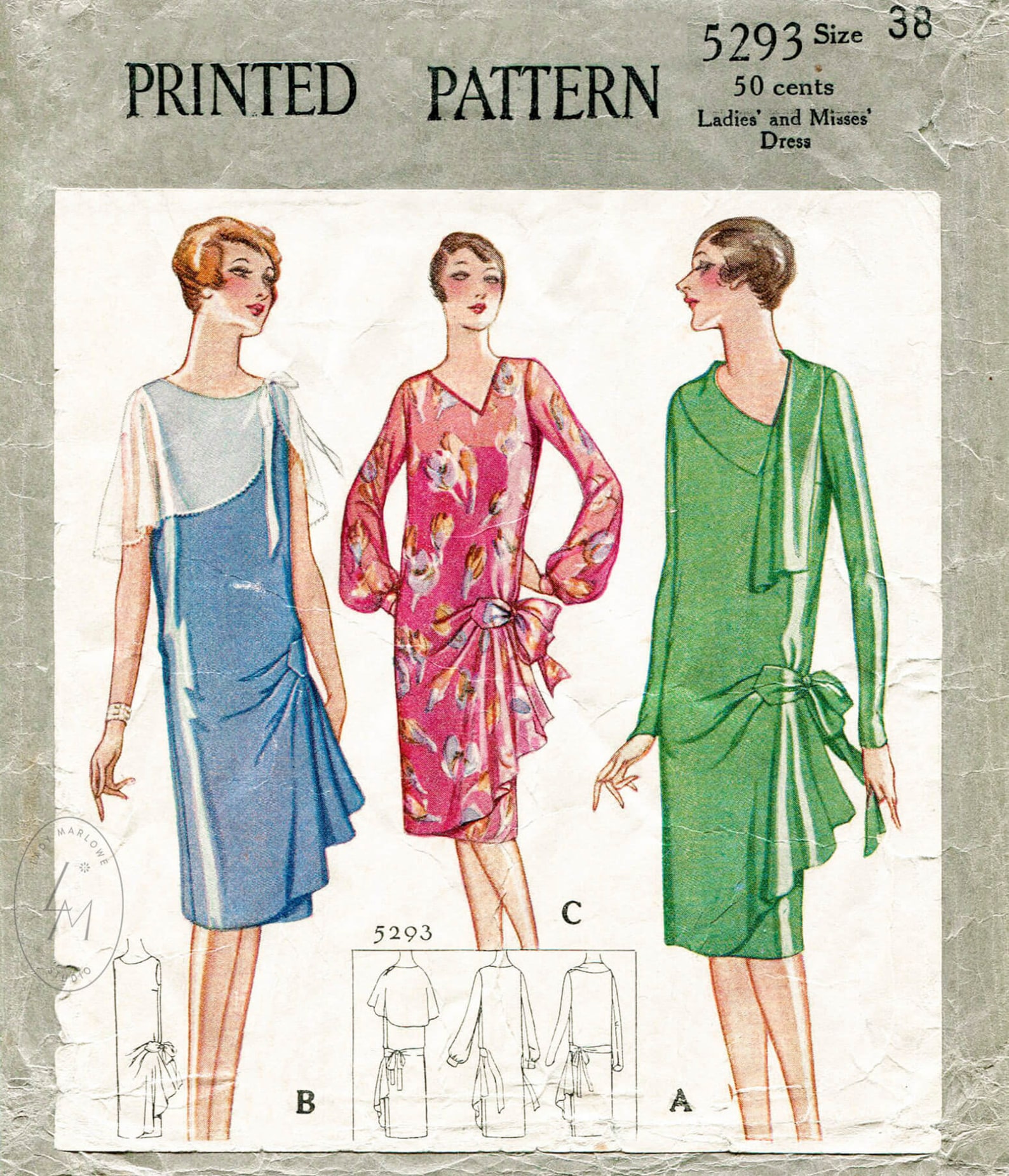 1920s 1930s Vintage Sewing Pattern Reproduction / Flapper Day - Etsy