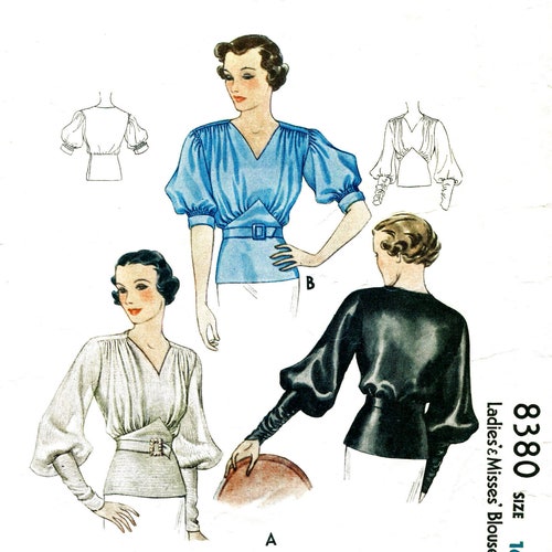 Vintage Sewing Pattern Vintage Sewing Pattern 1930s 30s Misses - Etsy