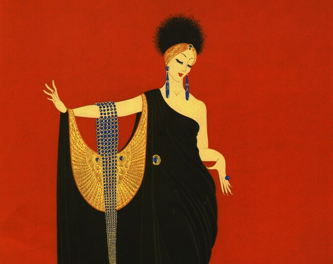 Chic Original Vintage ERTE Art Deco Print GLAMOUR Fashion Book Plate - Etsy