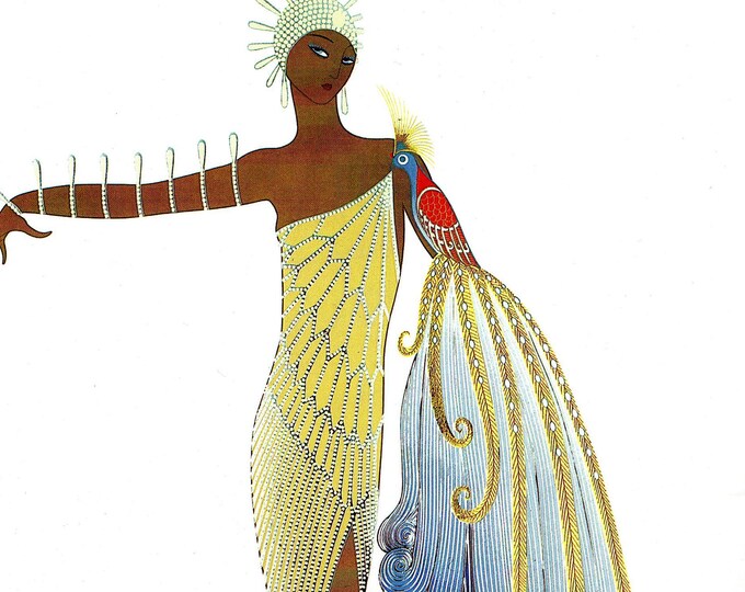 Authentic Original Vintage ERTE Art Deco Print Fashion Book Plates DIVA ...