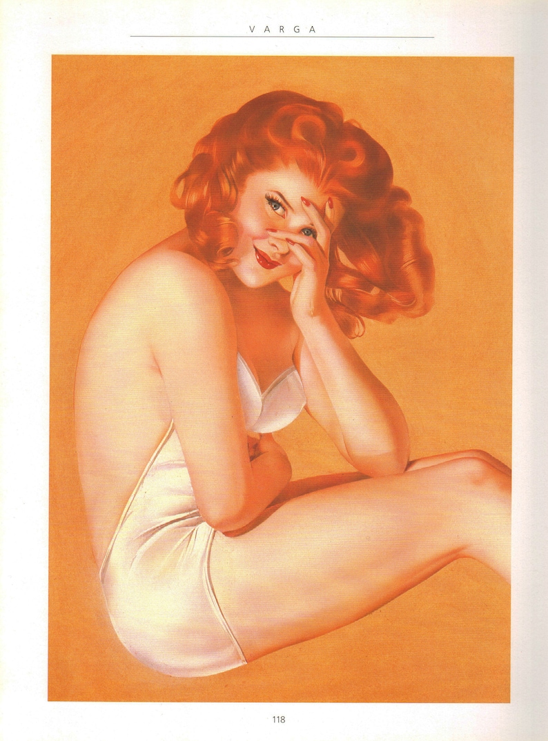 Varga Girl Original Pin Up Vintage Print Faces Alberto Vargas Book