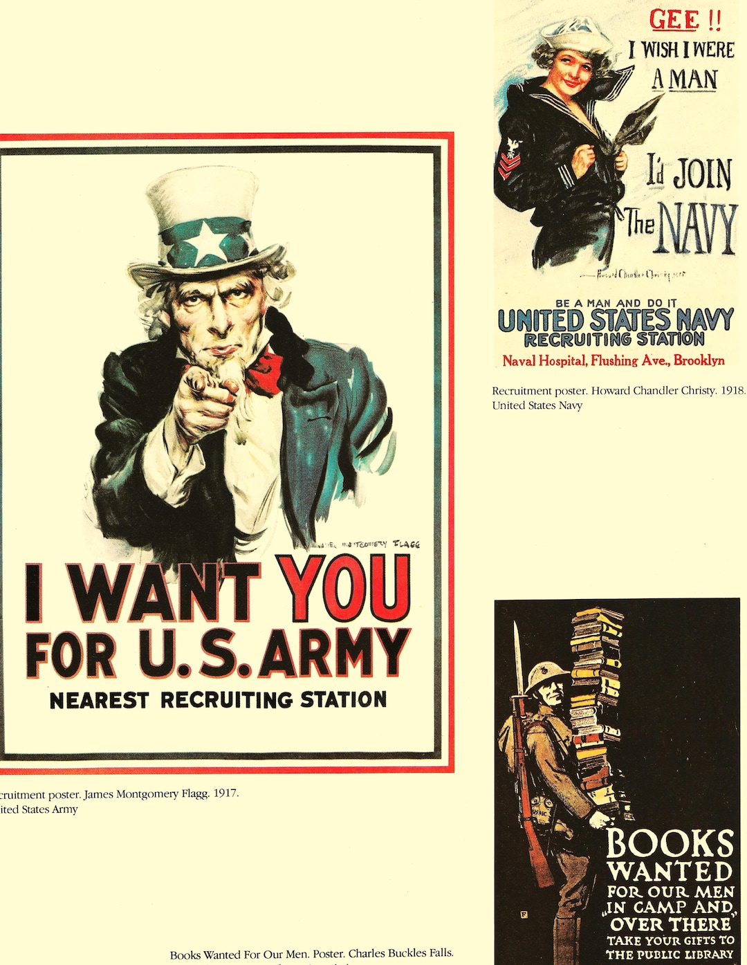 WW1 Recruitment Posters Double Page Original Vintage Advertising Art ...