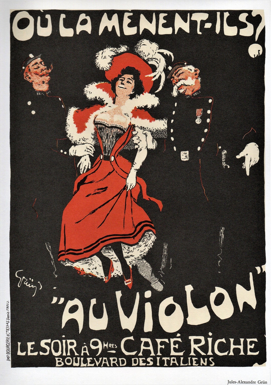 Authentic Vintage Art Nouveau Poster Jules Alexandre Grun - Etsy