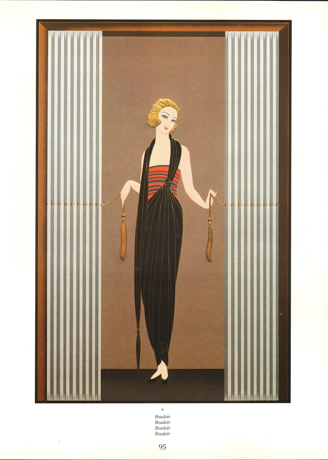 ERTE Art Deco Print Boudoir Original Vintage Fashion Book Plate - Etsy