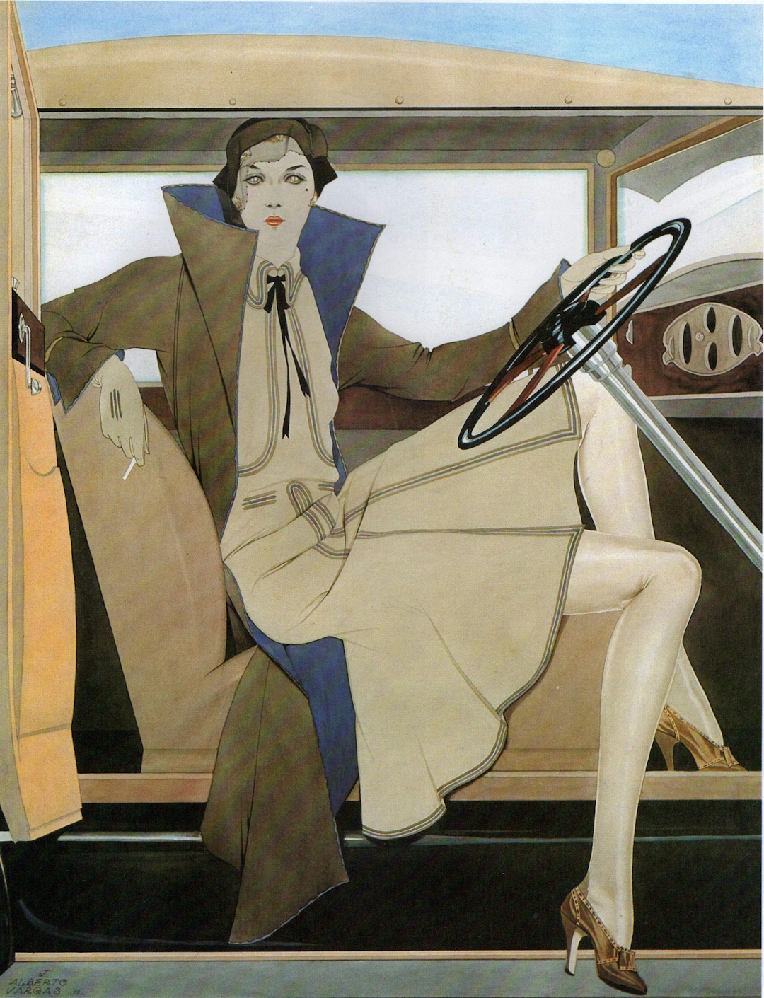 Vintage Alberto Vargas Original Art Nouveau Book Plate Print Robe Du ...