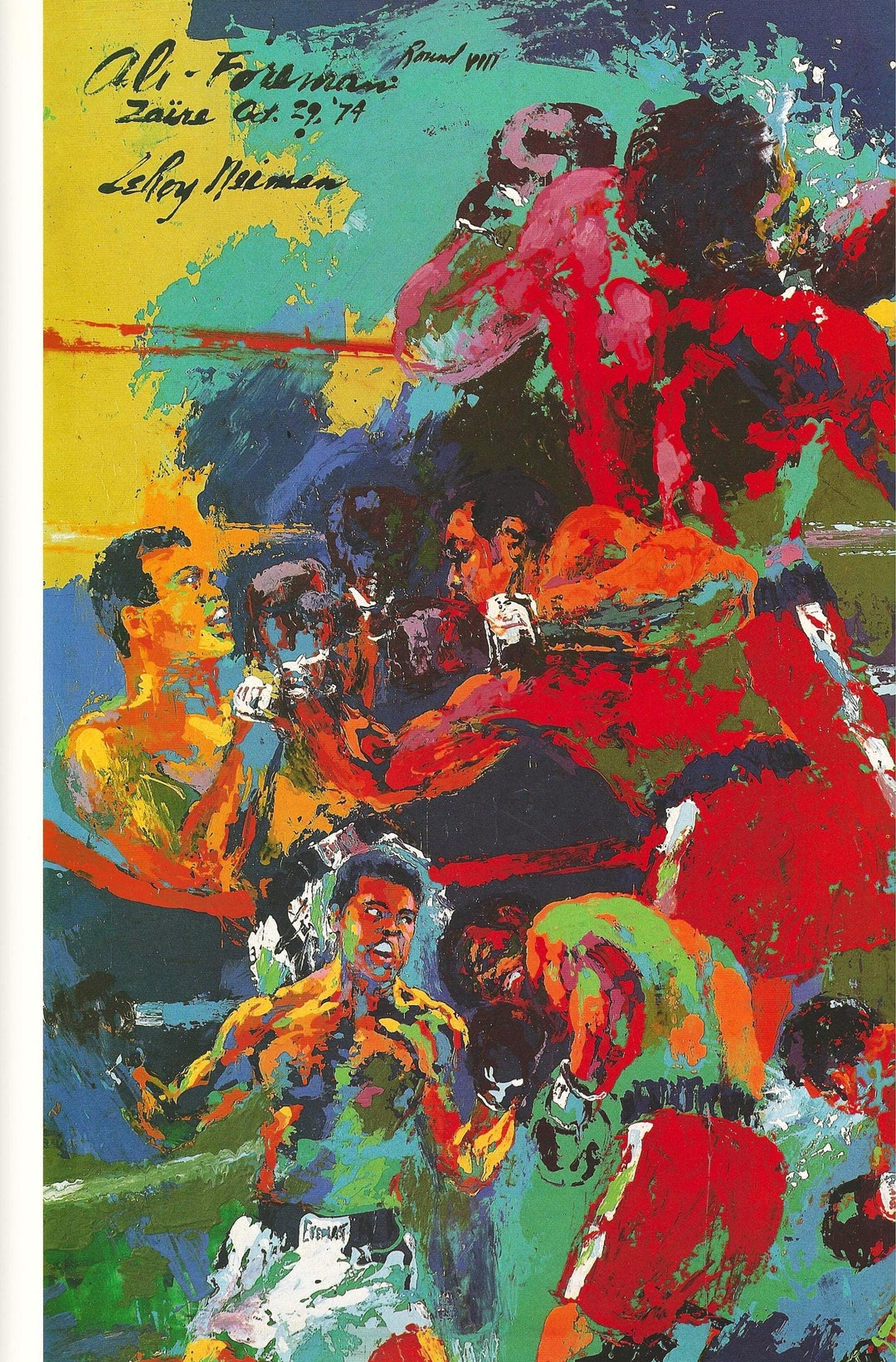 Authentic Leroy NEIMAN Vintage Boxing Print ALI - FOREMAN - Etsy