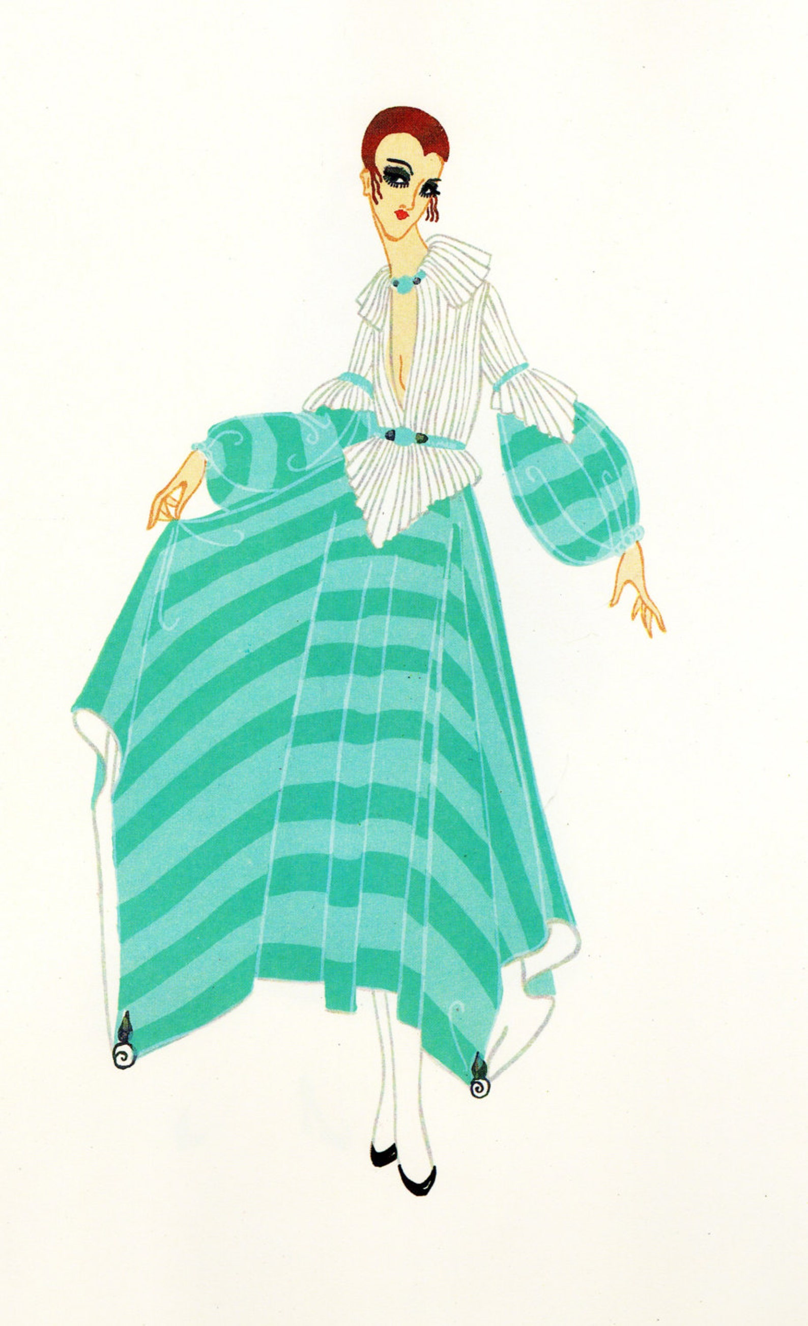 PREMIER Chic Original Vintage ERTE Art Deco Print Fashion Book Plate - Etsy