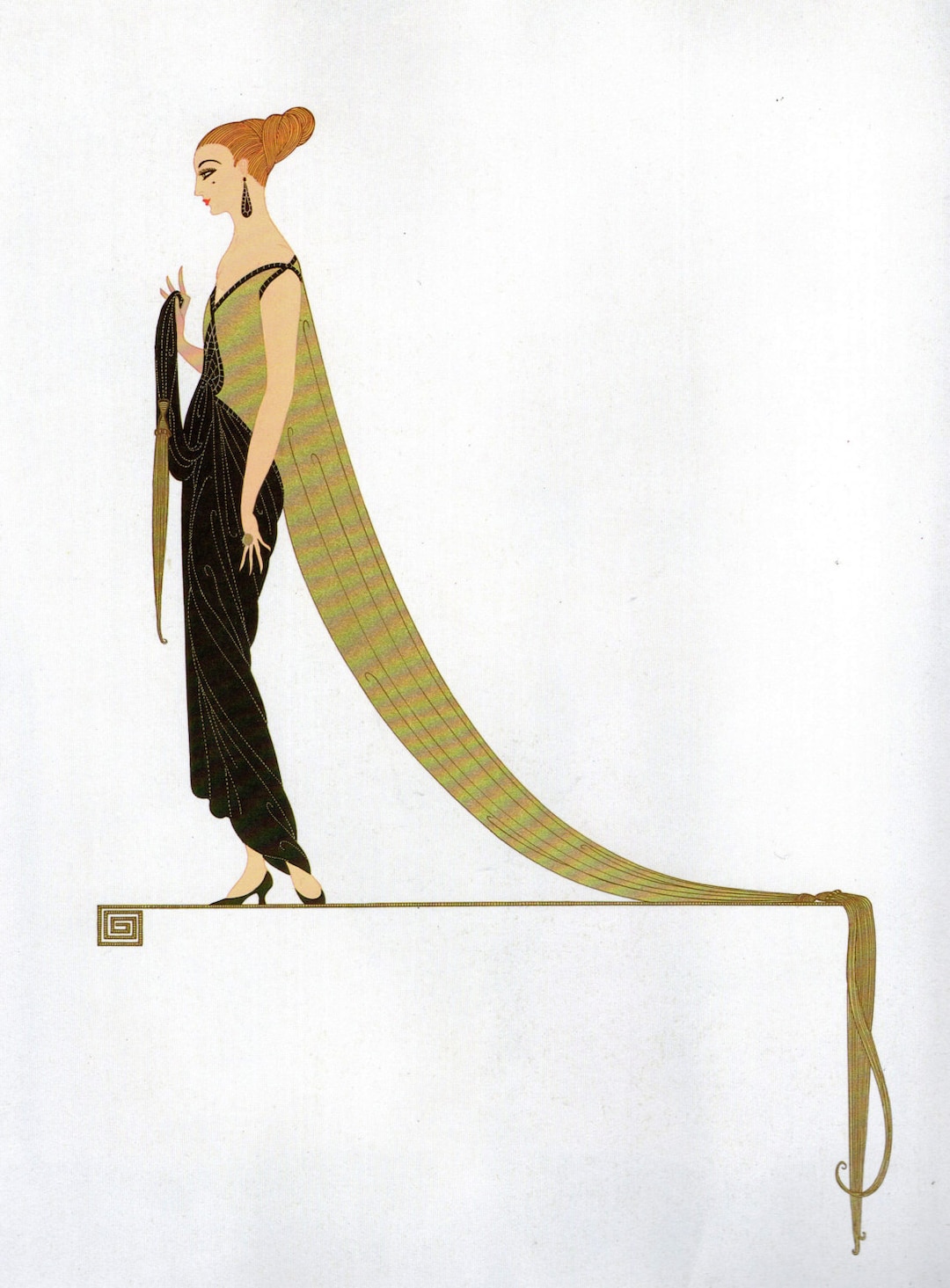 Chic Original Vintage ERTE ART DECO Print Ready for the Ball 2 Fashion ...