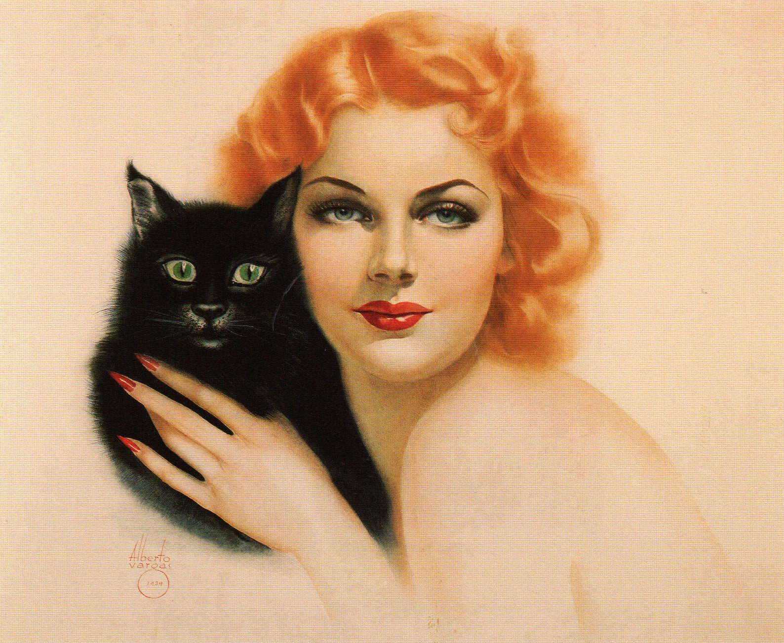 Original Vintage Alberto Vargas Print Book Plate two - Etsy UK