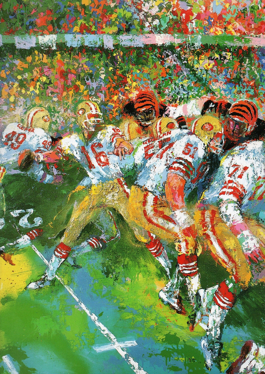 Leroy NEIMAN Original Vintage FOOTBALL Print - Etsy