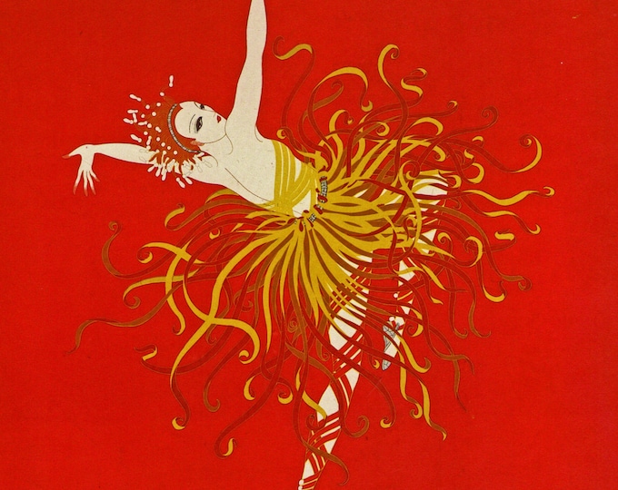 Chic Original Vintage ERTE ART Deco Print applause - Etsy