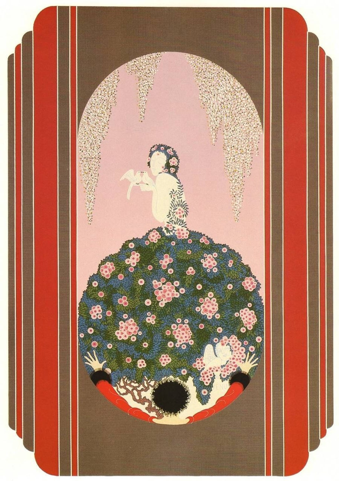 Original Vintage ERTE Art Deco Print Fashion Book Plate the Spring ...