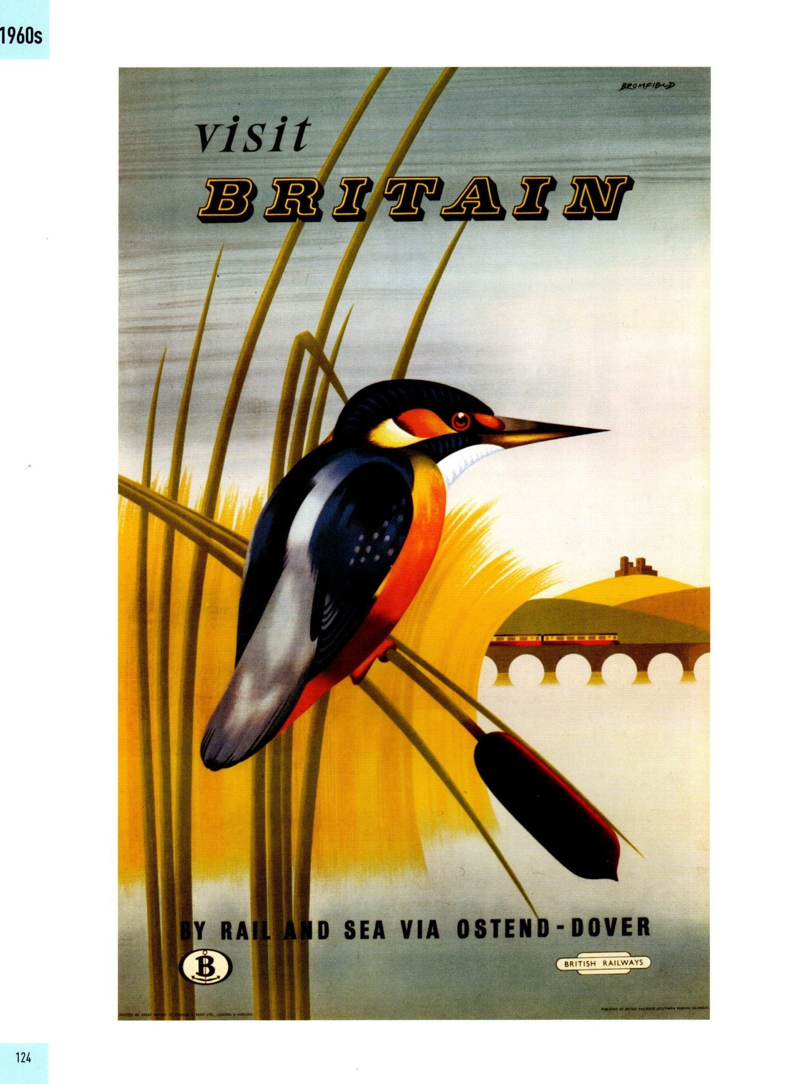 Vintage Travel Poster 1960s Visit Britain by Rail and Sea via - Etsy