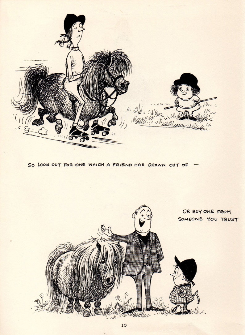 Original 1962 Funny THELWELL HORSE / PONY Vintage Art Cartoon Print - Etsy