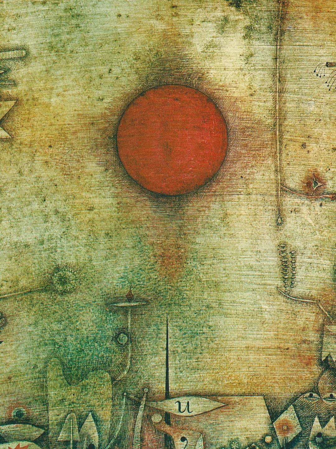 Paul KLEE Authentic Vintage Surrealist Art PRINT Ad Marginem Bookplate ...