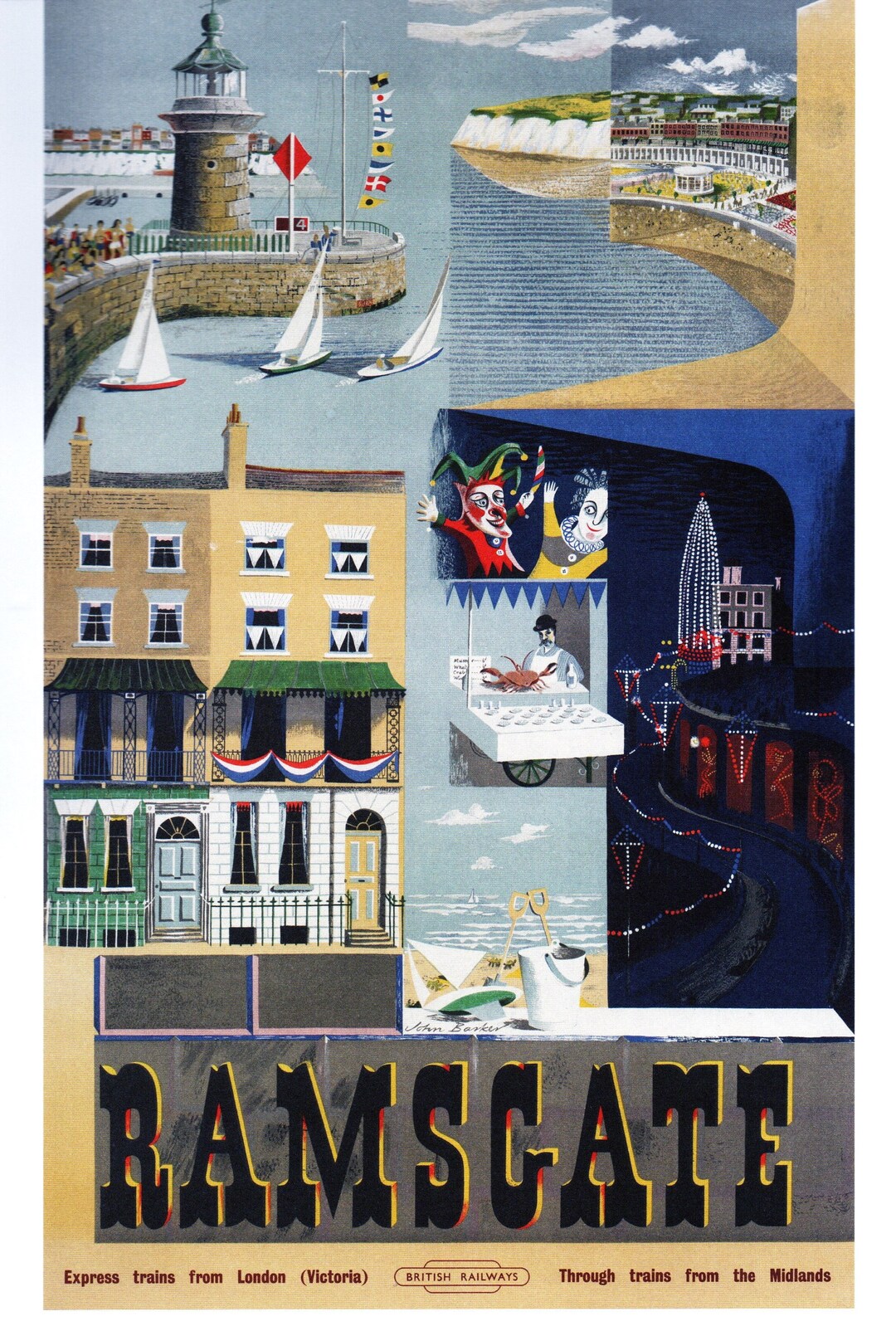 Vintage Travel Poster RAMSGATE Original Bookplate Print - Etsy UK