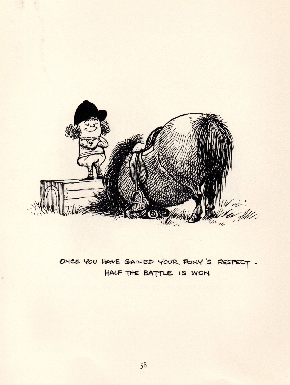 Original 1962 Funny THELWELL HORSE / PONY Vintage Art Cartoon Print - Etsy