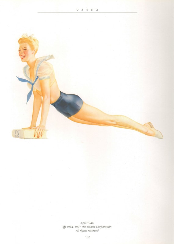 Varga Girl Original Pin Up Vintage Print Patriotic Etsy