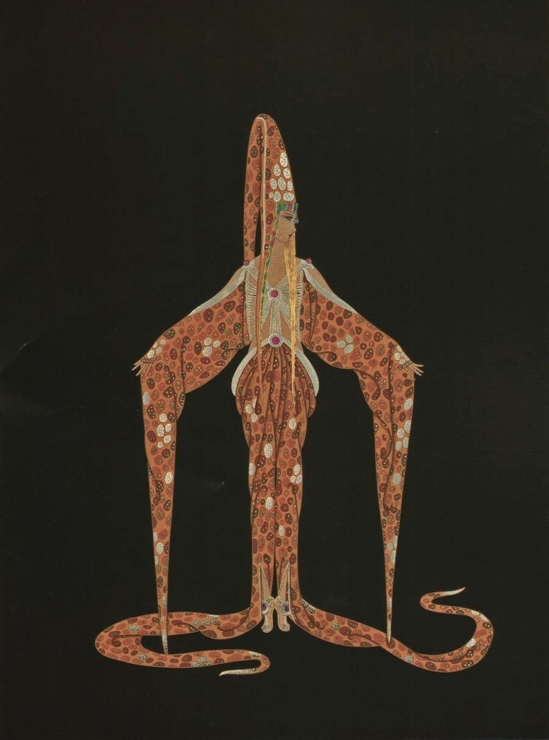 Original ERTE Vintage Art Deco Print STARFISH Fashion Book Plate - Etsy