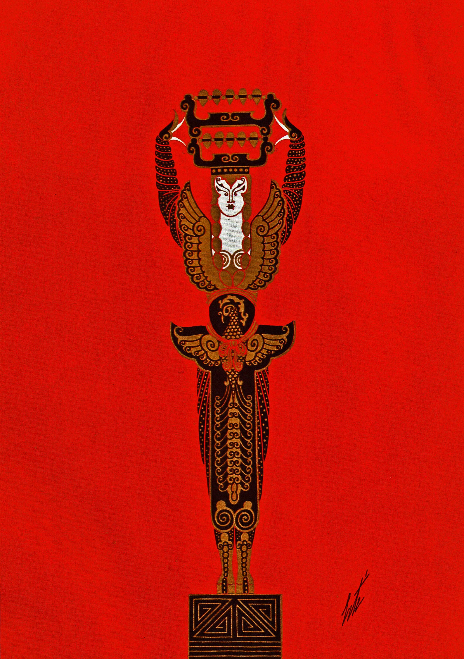 ERTE Authentic Limited Edition Vintage Art Deco / Nouveau - Etsy