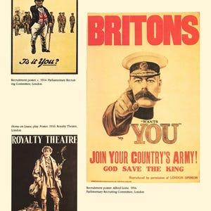 WW1 Recruitment Posters Double Page Original Vintage Advertising Art ...