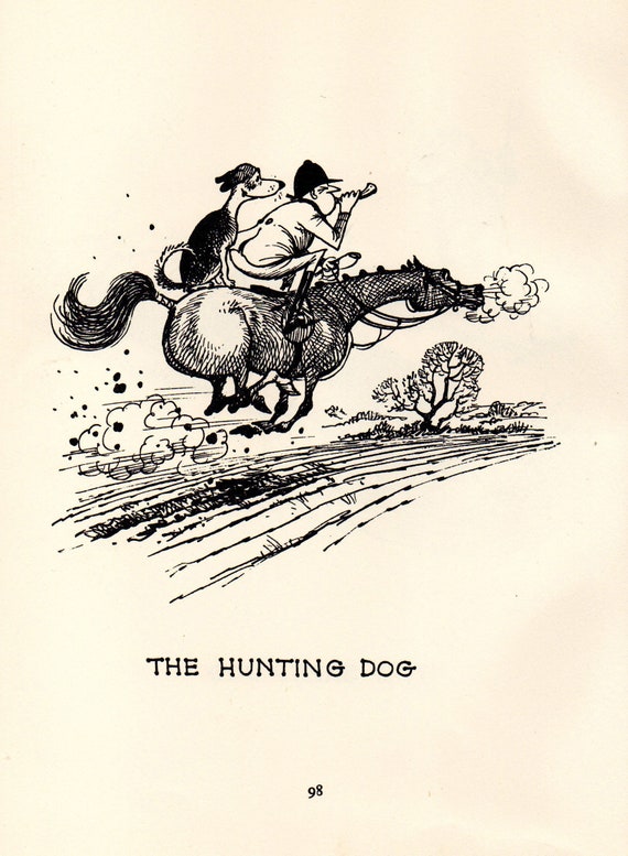Original Thelwell Comical Dog Print 1964 Vintage Cartoon Art | Etsy