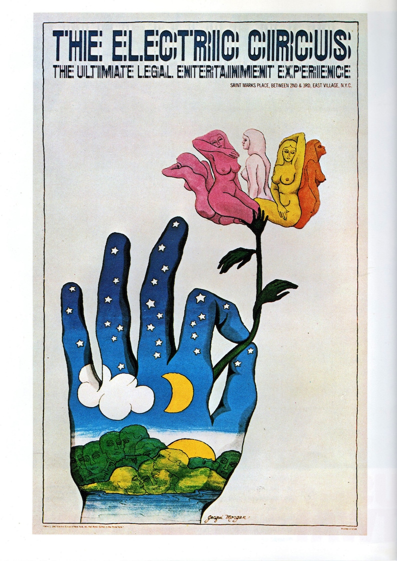 The Electric Circus Original Vintage Advertising Art Print Book Plate ...