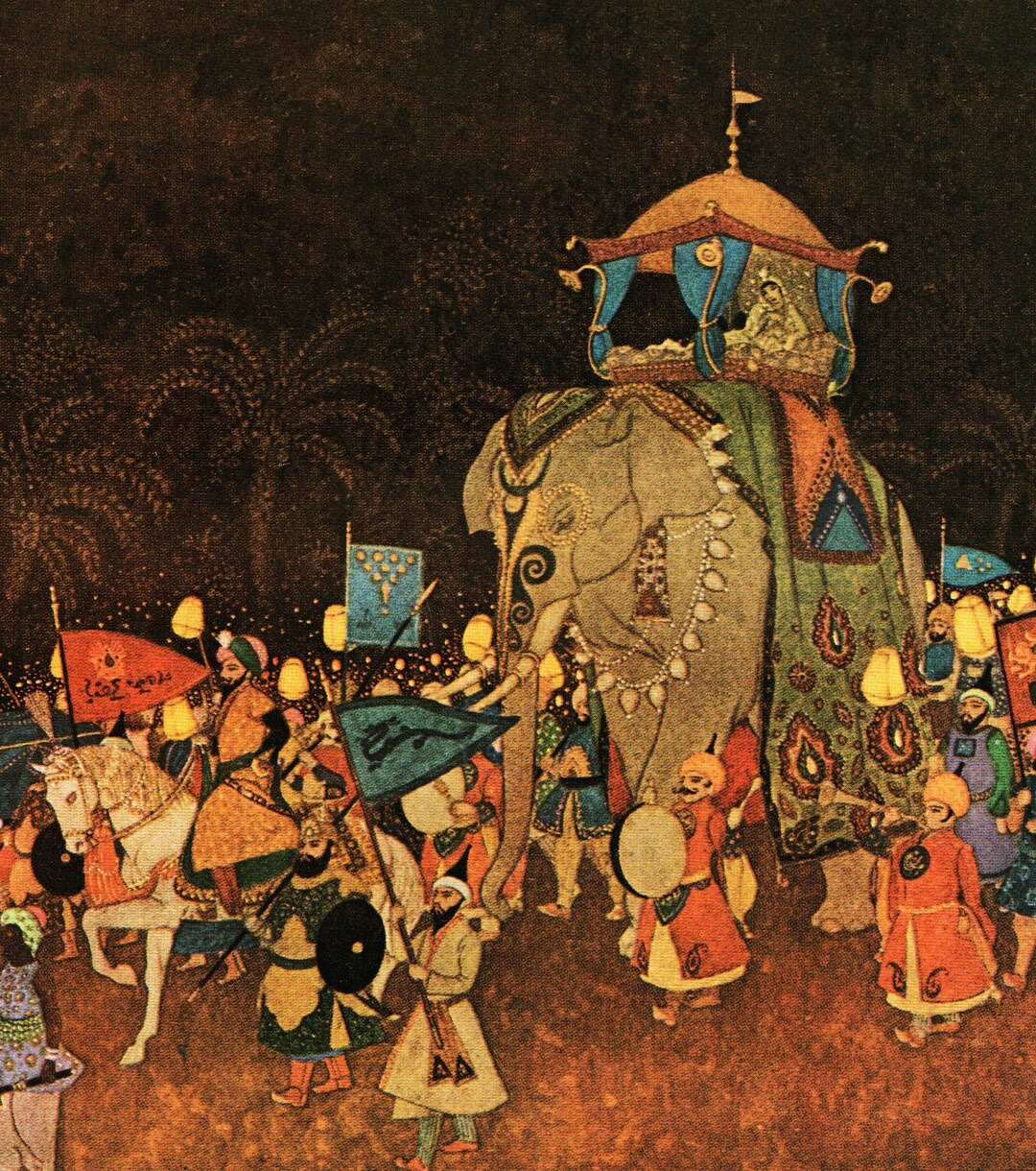 Edmund Dulac: Princess Badoura Arabian Nights, 1975 Art Nouveau Print ...